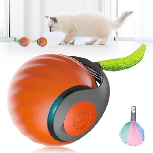 Interactive Cat Toy, 2025 Upgrade Cat Ball Toy, USB Rechargeable Smart ...