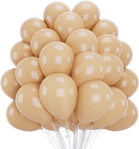Retro Cream Balloons, 50 Pcs Beige Balloons For Birthday Decorations ...