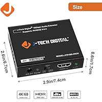Amazon.com: J-Tech Digital 4K 60HZ HDMI Audio Extractor Converter SPDIF ...