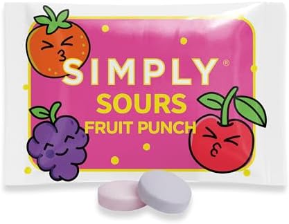Amazon.com : SIMPLY Sours Fruit Punch Sour Hard Candy, 50 Individualy ...