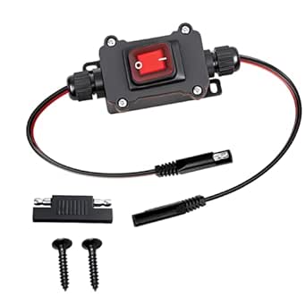 Amazon.com: DC 12V Inline Toggle Switch, 12AWG Waterproof SAE to SAE ...