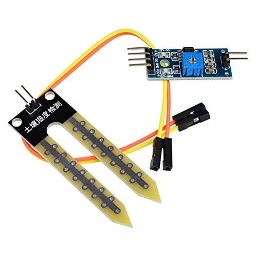 QLOUNI 5pcs Soil Moisture Sensor Module with Dupont Jumper Wires ...