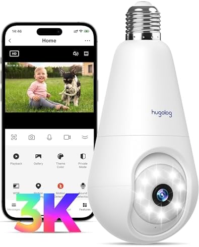 Amazon.com : Energizer Smart Light Bulb Security Camera 2-Pack, Outdoor ...