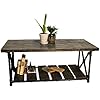 Amazon.com: Furniture Pipeline Houston Industrial Chic Rectangle Coffee ...