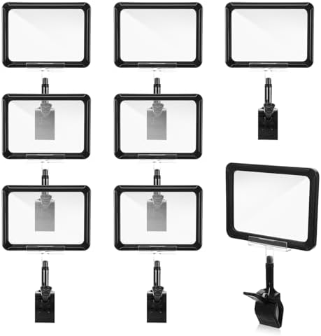 Amazon.com: Dinifee 7 Pcs Large Plastic Sign Holder Pop Clips on Sign ...