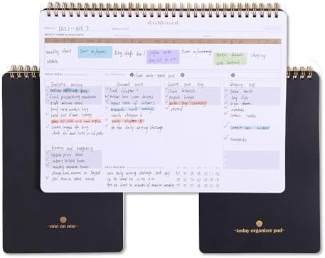 Amazon.com : 3 Piece Productivity Notebook for Work - Office Planner ...
