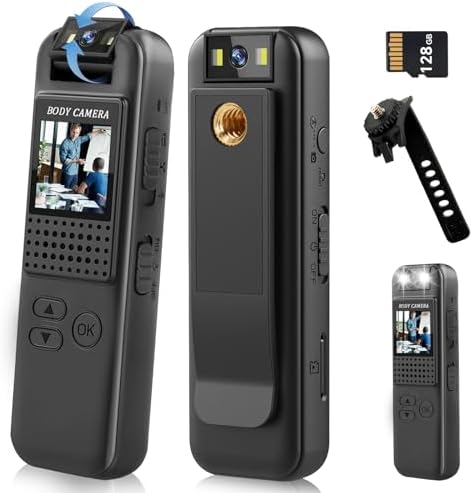 Hersance Bodycam, Körperkamera mit Audio- und Videoaufzeichnung mit ...