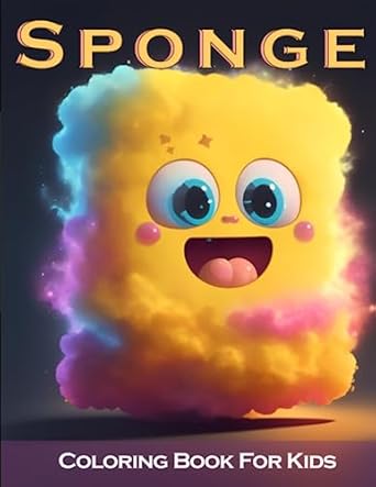 Sponge Coloring Book for kids: cute sea sponge designs 100 sheets book ...