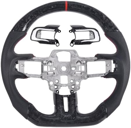 Amazon.com: EASSAFEX Forged Carbon Fiber Steering Wheel for Mustang ...