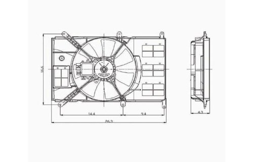 Amazon.com: Replacement Radiator Cooling Fan Assembly with Fan Control ...