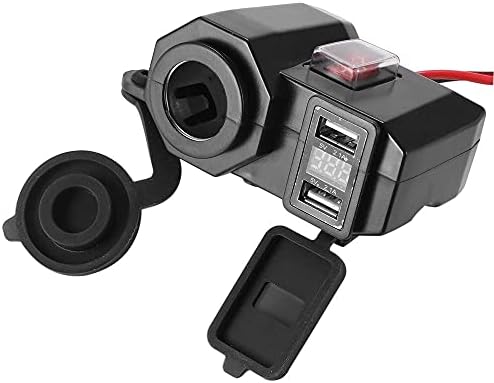 MOTOPOWER MP0609EA 3.1Amp Waterproof Motorcycle Dual USB Charger Kit ...