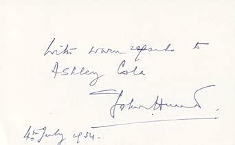 Amazon.com: John (Henry Cecil) Hunt - Autograph Note Signed 07/04/1954 ...
