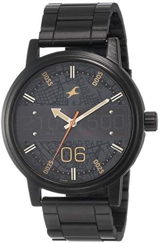 Fastrack Mens Stunners Quartz Analog Black Dial Stainless Steel Strap ...