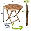 Amazon.com: Patio Wise Folding Outdoor Patio Table, Round Foldable ...