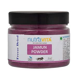 Nutra Vita Freeze Dried fine Jamun Powder [Java Plum or Black Plum ...