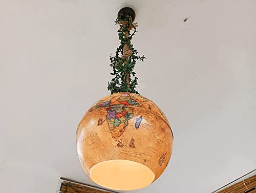 antique style globe pendant lighting, world map ceiling pendant lamp ...