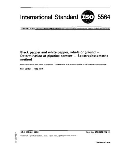 ISO 5564:1982, Black pepper and white pepper, whole or ground ...