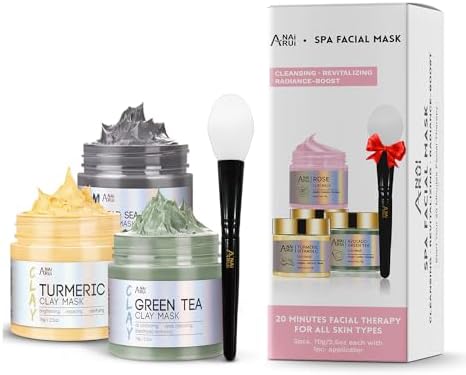 Amazon.com : ANAI RUI SPA Mask Set-Turmeric Clay Mask,Green Tea Mask ...