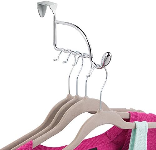 iDesign Orbinni Steel Over-The-Door Valet Storage Hook - 1" x 7.8" x 5. ...