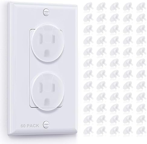Amazon.com : Clear Outlet Covers（60 Pack)-Baby Safety Plug Covers ...