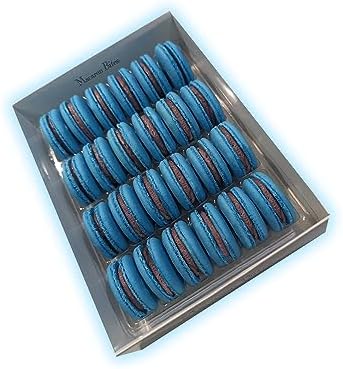 Amazon.com : Macaron - Blueberry French Macaron Cookies Gift Box - 24 ...