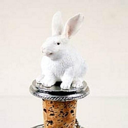 Amazon.com: White Rabbit Bottle Stopper: Wine Bottle Stoppers: Home ...
