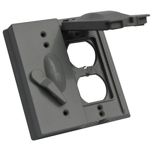 Multi-Use Weatherproof Covers 2 Gang with Switch (Pkg of 2): Amazon.com ...