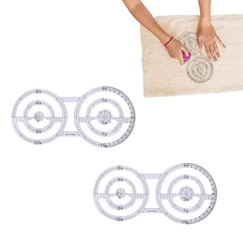 Amazon.com: YiXjiuBP 2 PCS Circle Ruler Professional Double-Circle ...