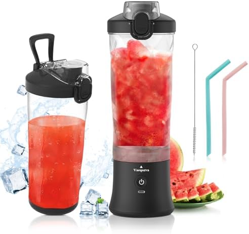 Amazon.de: Vaeqozva Smoothie Maker Klein Blender 600ml,Tragbarer Mixer ...