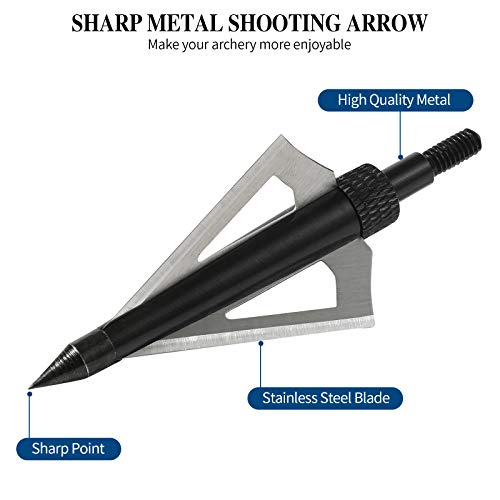 Snapklik.com : 18 Pack Hunting Broadheads,Arrow Heads Hunting,10 Blades ...