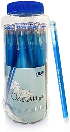 Linc Ocean Lightweight Gel Pen Jar | 0.55mm, Blue Ink Gel Pens | Jar of ...