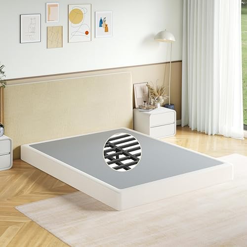 Amazon.com: HUEIIS Full Size Box Spring, 7 Inch Low Profile Metal Frame ...