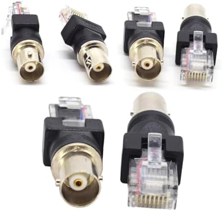 Amazon.com: ELNONE 6PCS BNC Female to RJ45 Male Adapter Coaxial Barrel Coupler Connector Adapter ...