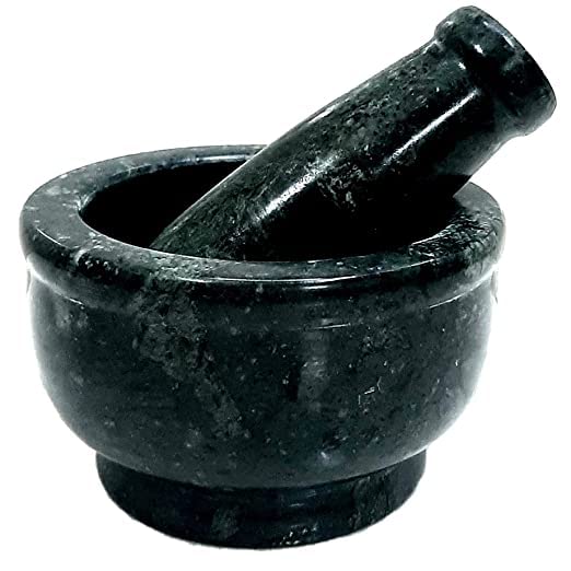 BALAJI STONE IMPEX Green Marble Mortar & Pestle/Imam Dasta/Khalad/okhli ...