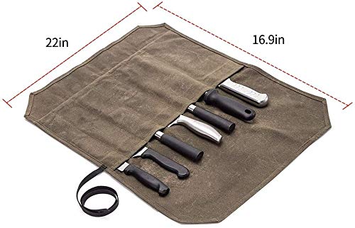 Knife Bag ,Knife Roll,Heavy Duty Knife Case,Waxed Canvas Chef Knife ...
