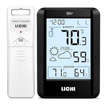 Amazon.com: Indoor Outdoor Thermometer Wireless Weather Station Inside ...