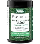 Amazon.com: Wonderful Nutrition Flourish Super Greens. Greens Powder ...