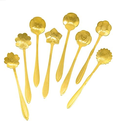 Radiant Brown Handled Matt Finish Stainless Steel Dessert Spoons Set of ...