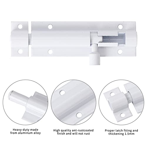 Door Lock Bolts, 2 Pack Slide Bolts Lock Stainless Steel Gate Lock ...