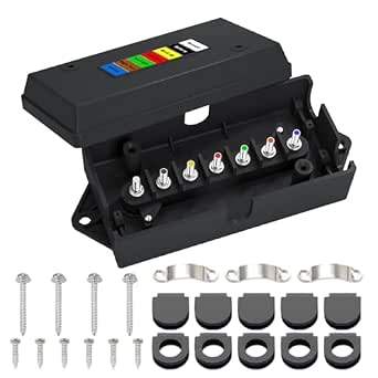 Trailer Wiring Box,Waterproof Electrical Junction Box | Color-Coded ...