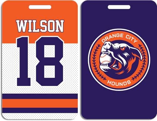 Amazon.com: Custom Sports Bag Tag | Your Own Team Logo, Player Name ...