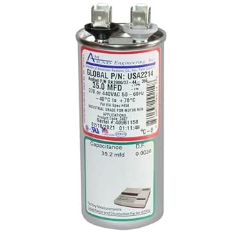 35 uF/MFD 370 440 VAC Motor Run Capacitor JustCapacitors Compatible ...
