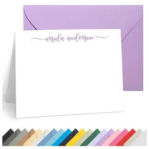 Amazon.com: Personalized Stationery Note Cards with Envelopes – Custom ...