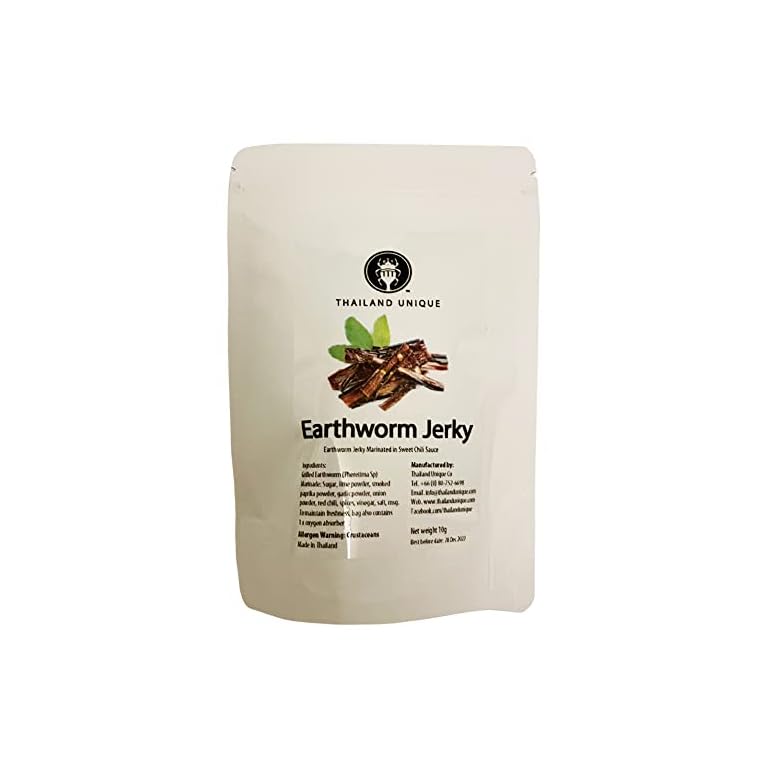 Thailand Unique Giant Earthworm Jerky - 5 G bag These Edible Bugs are ...