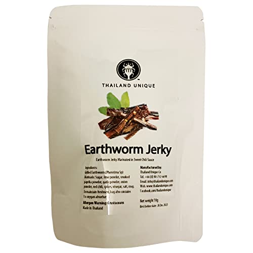 Thailand Unique Giant Earthworm Jerky - 5 G bag These Edible Bugs are ...