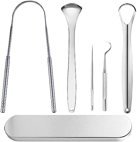 Amazon.com : 3 Pack Metal Tongue Scraper,Stainless Steel Tongue Scraper ...