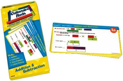 Amazon.com: Connecting Cuisenaire Rods Addition/Subtraction Cards, Set ...