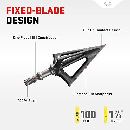 Snapklik.com : TenPoint EVO-X Montec Fixed Blade Broadhead - Pack Of 3 ...