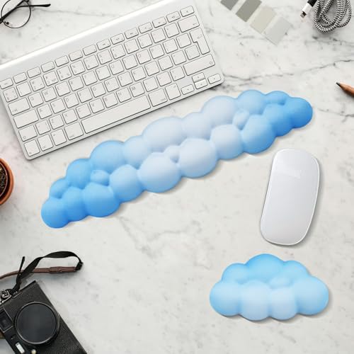 Amazon.com : 2 PCS Keyboard Cloud Wrist Rest, Memory Foam Keyboard Palm ...