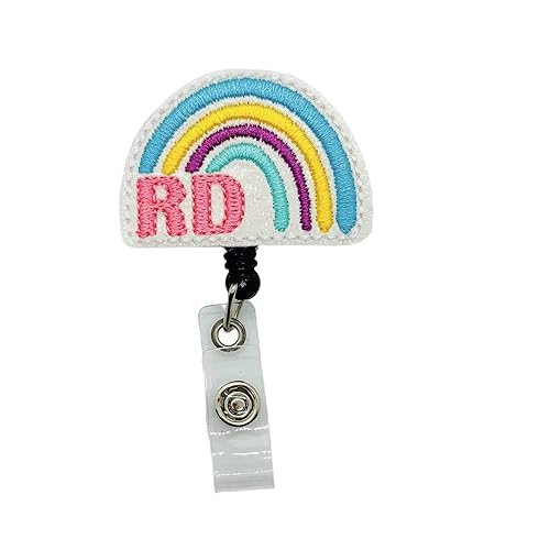 Amazon.com: RD Rainbow Badge Reel, Retractable Registered Dietitian ID ...